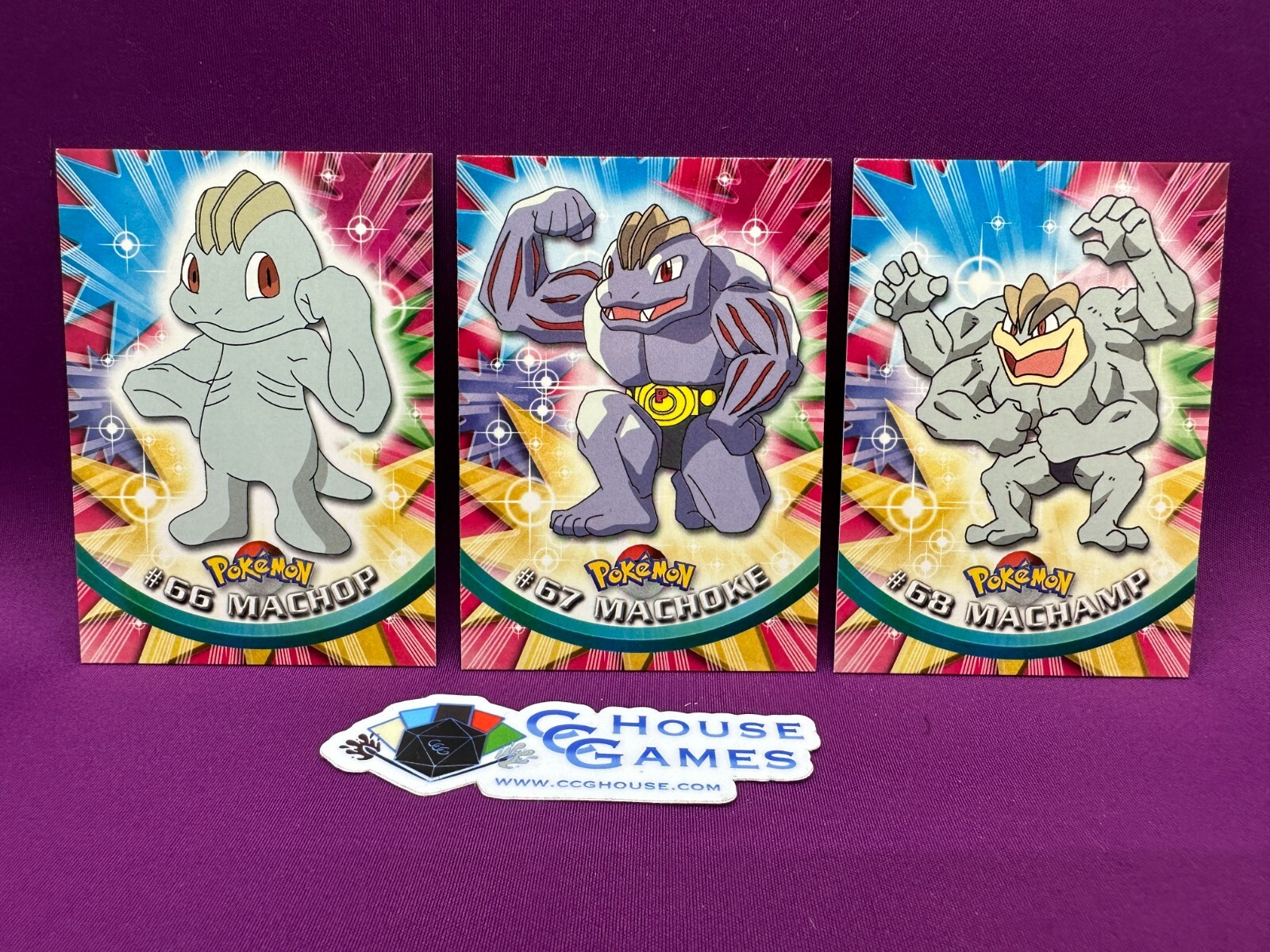 Pokemon TV Animation Series 1 Green Machop/Machoke/Machamp 66-68 ...