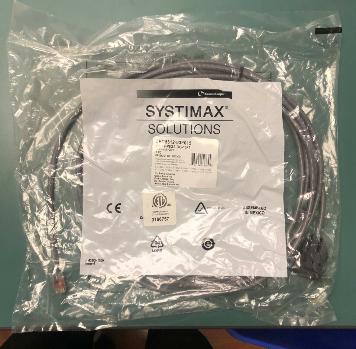 VisiPatch to GigaSPEED XL Cord Cpc5312-03f015 Vp119-p8gs-15ft CommScope ...