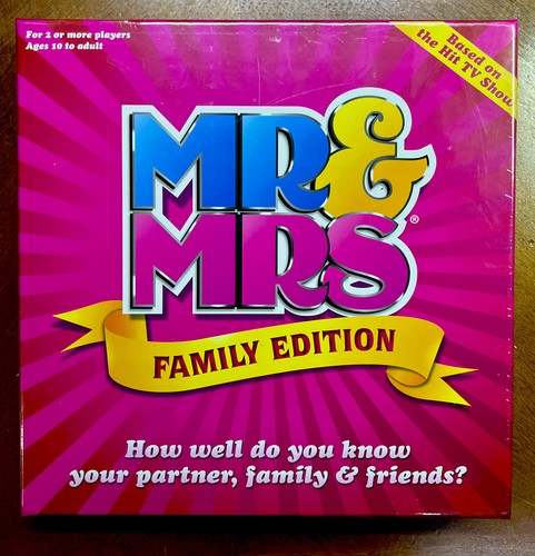 Mr & Mrs Family Edition Board Game Base on the Hit TV Show New Sealed ...