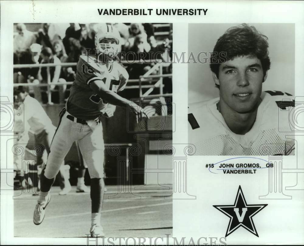 1990 Press Photo Vanderbilt college football quarterback John Gromos ...
