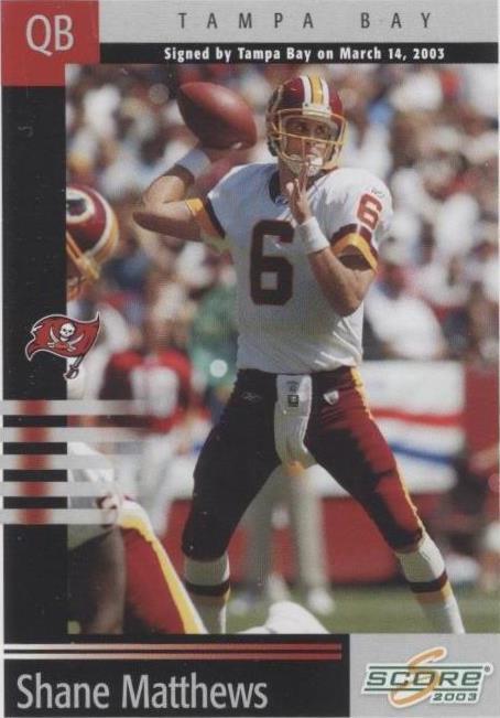 2003 Score - Shane Matthews #271 for sale online | eBay