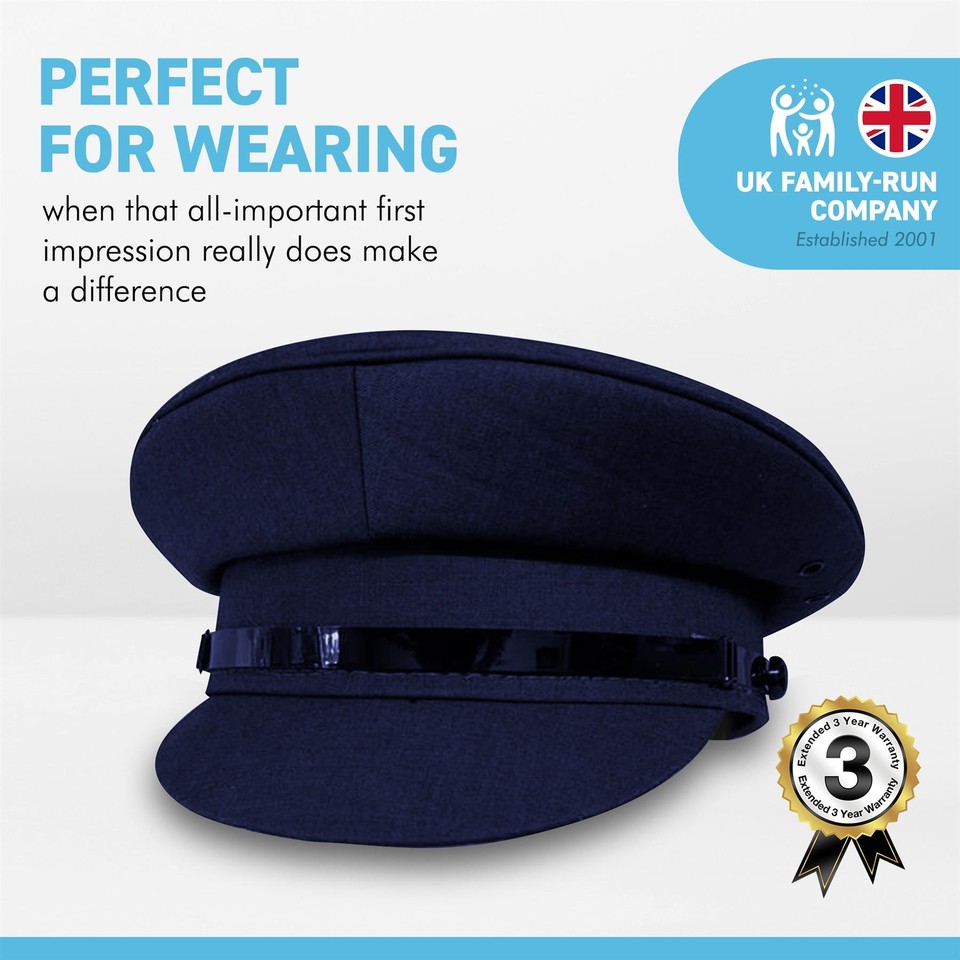 Navy Blue Chauffeur Style Peaked Cap | US size 7 1/4 | eBay