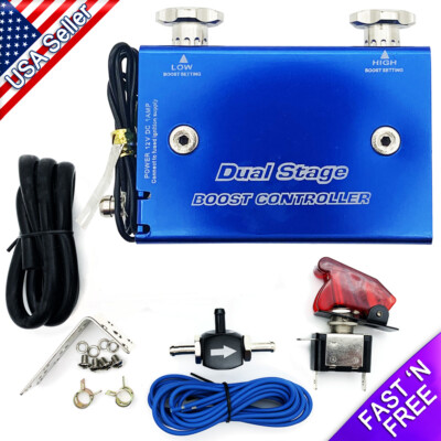 Dual Stage Electronic Boost Controller EBC MBC Kit w/Switch 0-30 PSI | eBay
