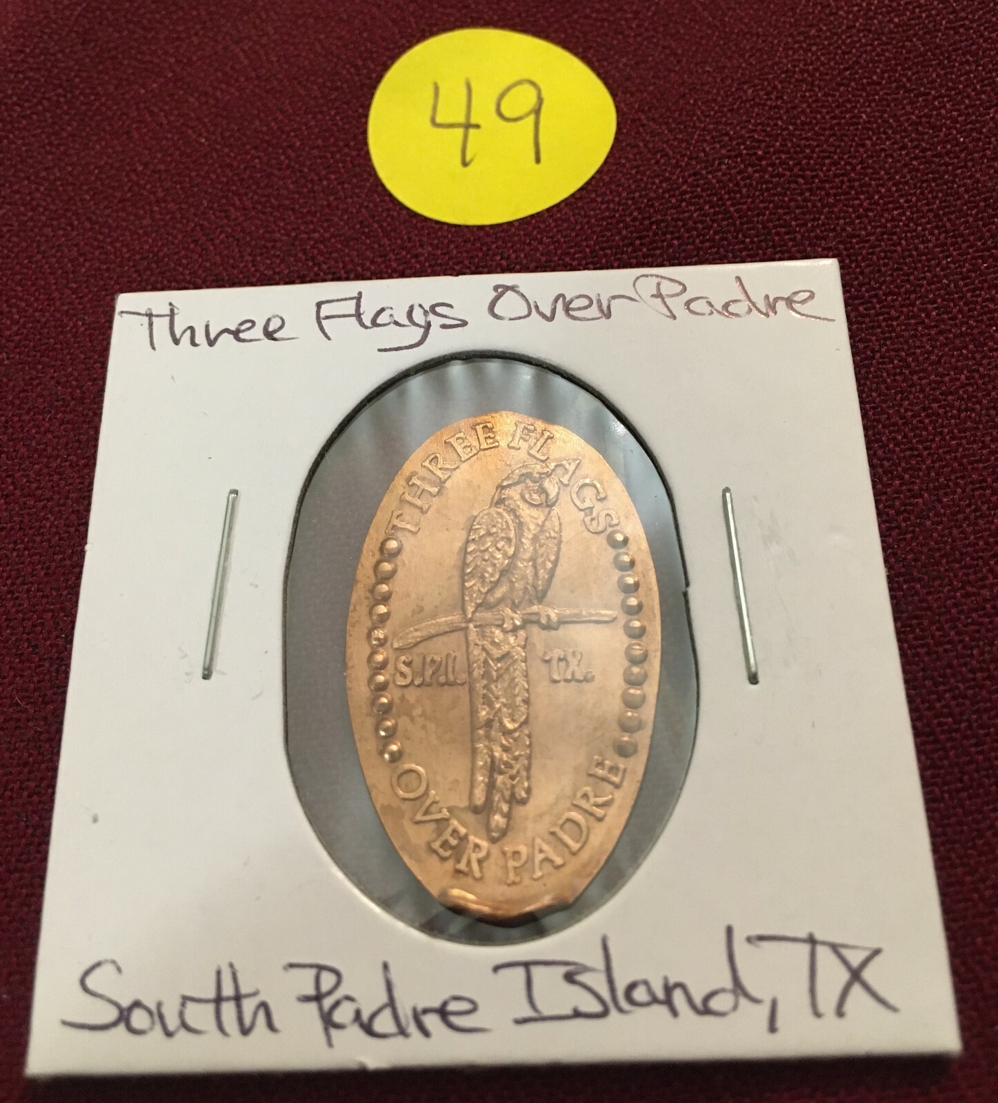 Three Flags Over South Padre Island Texas COPPER Pre-1982 Smashed Penny ...