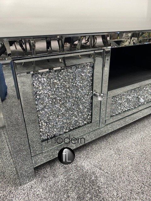 Luxury Mirrored Crushed Diamond TV Stand, Sparkle Glitz TV Unit, Up to ...