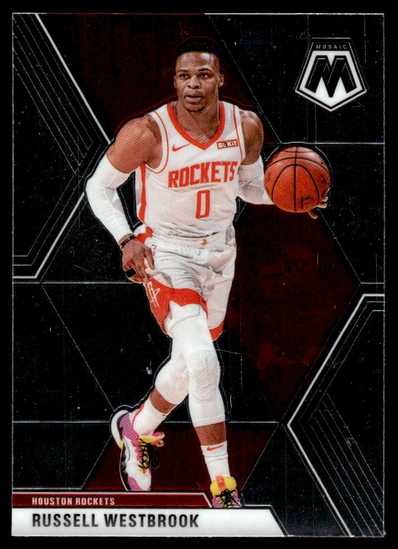 2019-20 Panini Mosaic Basketball Card Russell Westbrook Houston Rockets ...