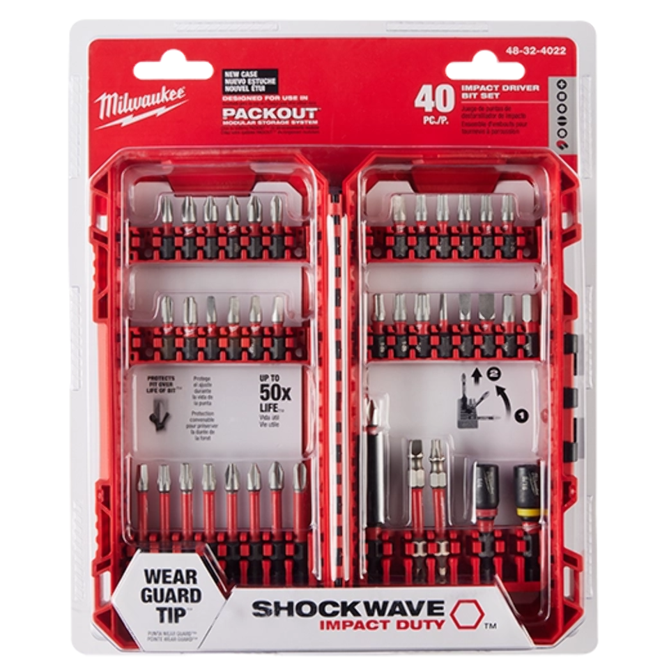 Milwaukee 48-32-4022 SHOCKWAVE™ Impact Duty Driver Bit Set - 40PC | eBay