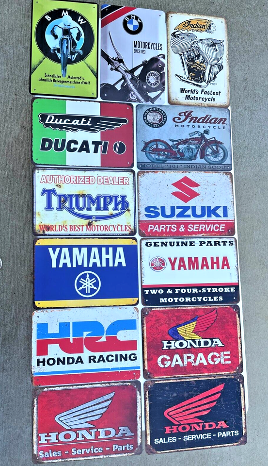 Honda Tin Sign Honda Motorcycles Dirt Bikes SXS Racing Metal Gift Shop ...