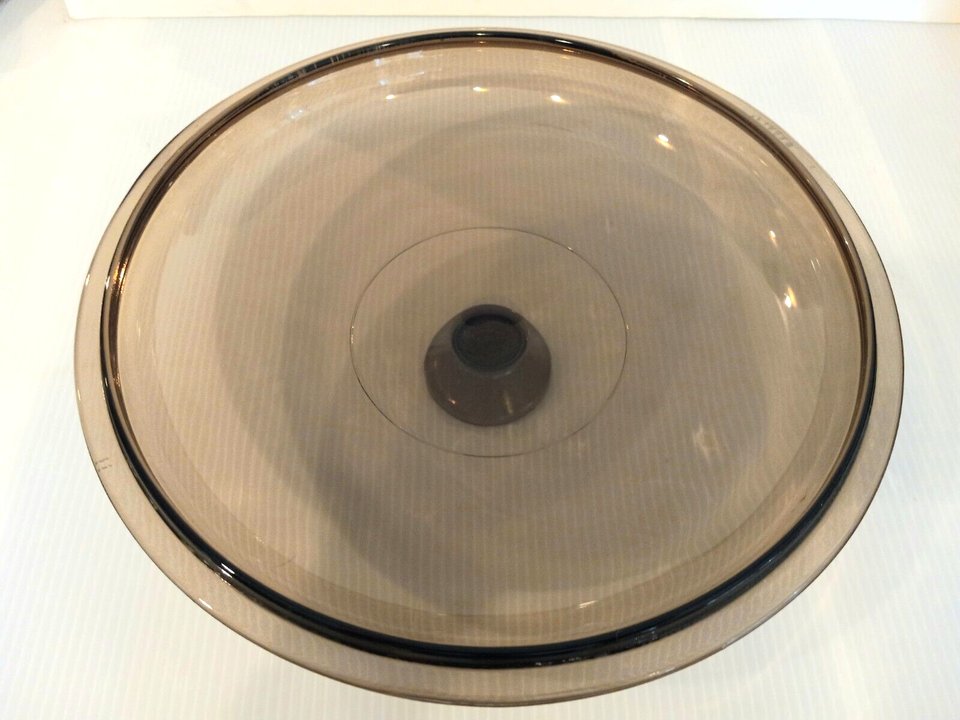 Pyrex Corning Visions Ware Amber Glass Lid Round Replacement Lid - 9-7/ ...