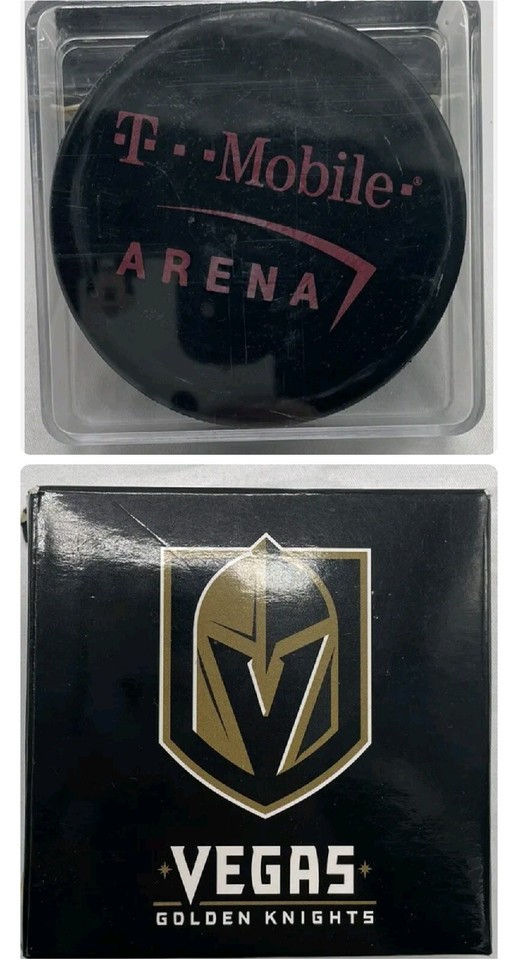 Stanley Cup Champs GVK Inaugural Home Game T-Mobile Arena Puck (10.10. ...