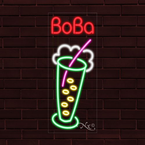 NEW "BOBA" w/LOGO VERTICAL 30x12X1 INCH LED FLEX WINDOW/WALL INDOOR ...
