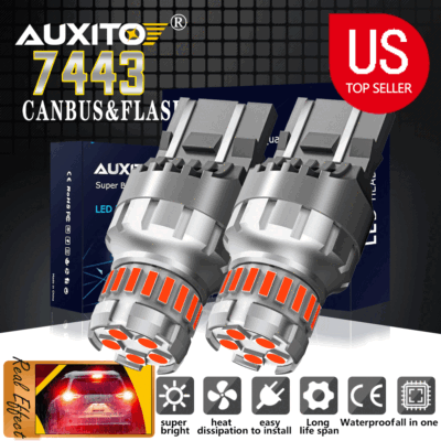 2pc 7443 7440 Tail Brake Light Red Flash Strobe for Toyota 4Runner ...