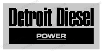 Detroit Diesel Power Silver Heavy Duty Engine Vinyl Sticker Decal Truck ...