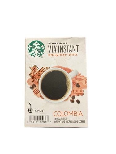 Starbucks Via Instant Microground Medium Roast Colombia Coffee 13 ...