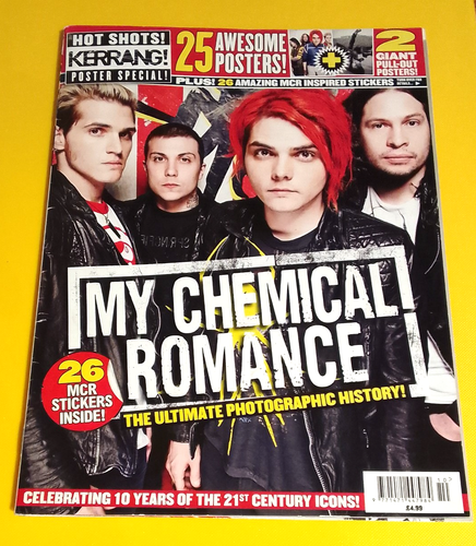 Kerrang !- My Chemical Romance Poster Special - 2 Stickers Missing ...