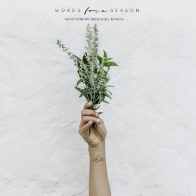 Abide Calligraphy Inspirational Temporary Tattoo | eBay