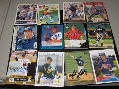 100 SIGNED AUTOGRAPHED DIFFERENT BASEBALL CARDS 70-80-90-2000S GOOD ...