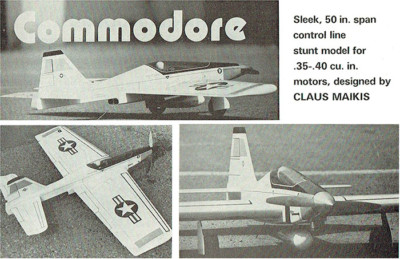 Model Airplane Plans (UC): Commodore 50" Stunter for .35-40 by Claus ...