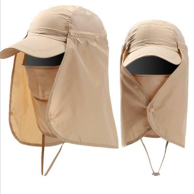 Men's Women's Sun UV Protection Cap Hat Neck Face Cover Mask for ...