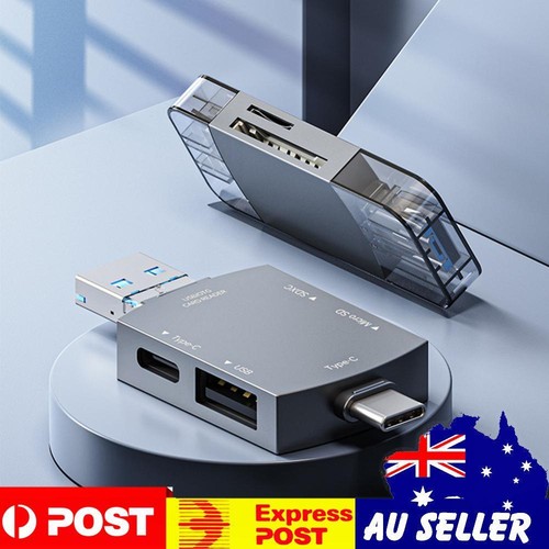 Type C Adapter Flash Drive Micro SD Card Reader for Phone Tablets (Grey ...