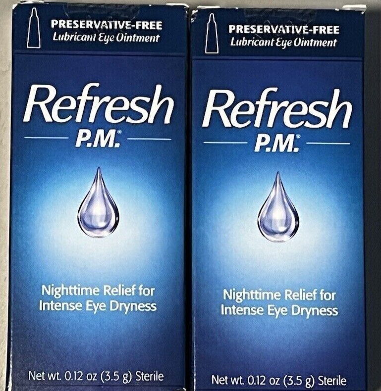 (2) Refresh PM Lubricant Nighttime Eye Ointment New Sealed Exp 2027 ...