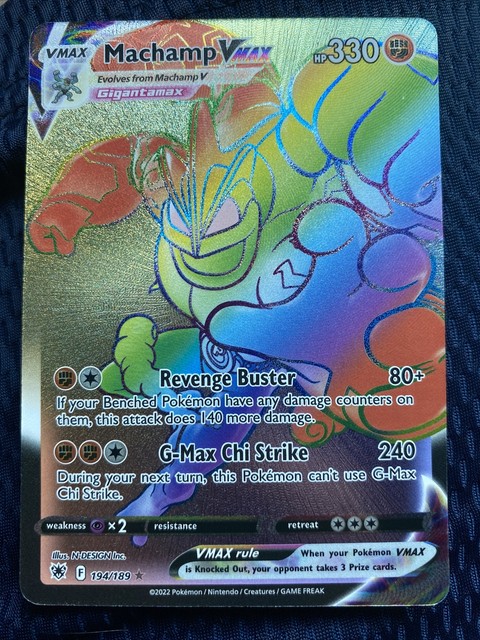 Pokémon TCG Machamp VMAX Sword & Shield - Astral Radiance 194/189 Holo ...