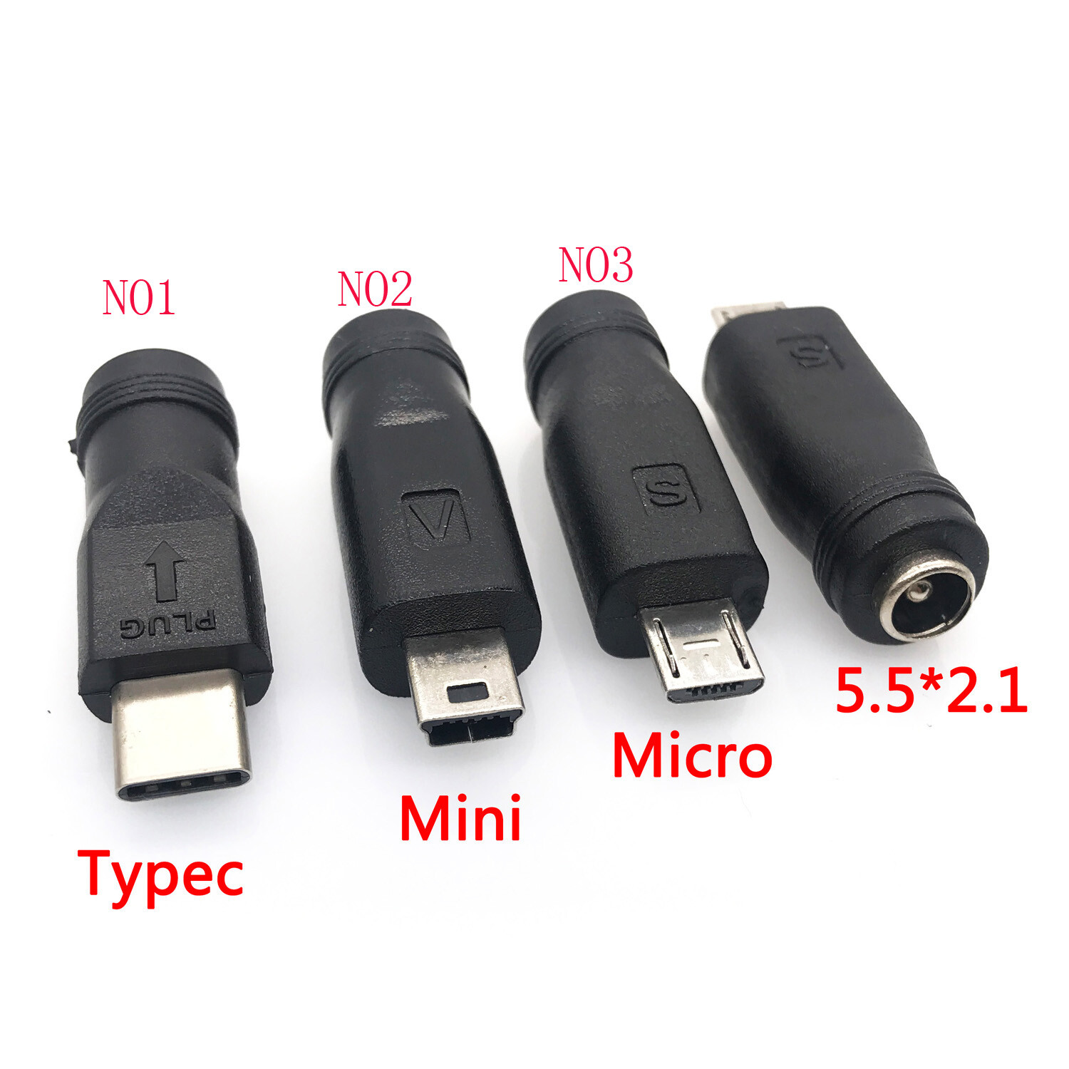 DC 5.5 × 2.1mm Power Jack USB 3.1 Type C Mini USB Micro Power Connector ...