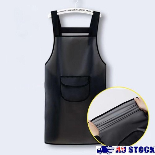 Waterproof Kitchen Apron Transparent Black Cleaning Aprons Work Apron ...