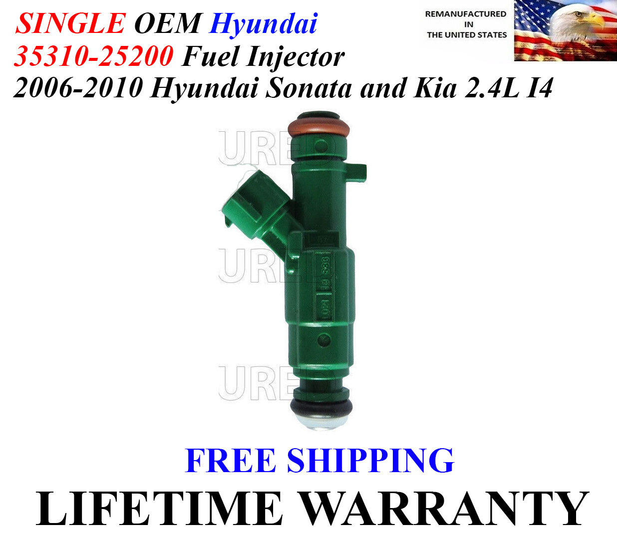 Single Genuine Hyundai Fuel Injector For 2006-2010 Hyundai Sonata and ...