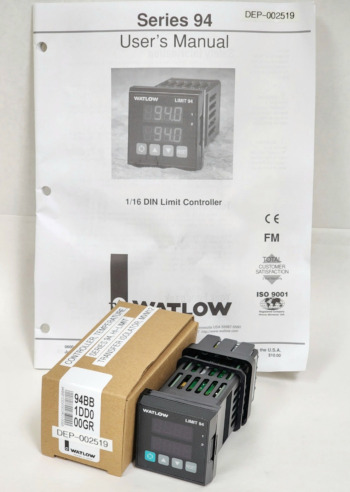 NEW Watlow Limit 94 94BB-1DD0-00GR 1/16 DIN Temperature Controller | eBay