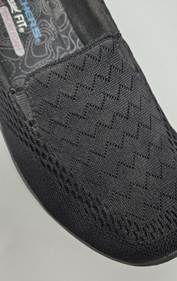 SKECHERS Reggae Fest Willows Vibe Womens Size 7.5 M Black Slip On Flats ...