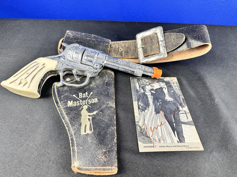1950’s Lone Star Bat Masterson Toy Cap Gun Holster Belt & Signed Photo ...