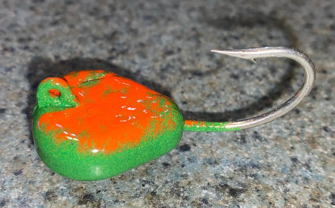 15 FLAT TOP TOG JIGS GREEN ORANGE 4/o XX strong steel hooks blackfish ...