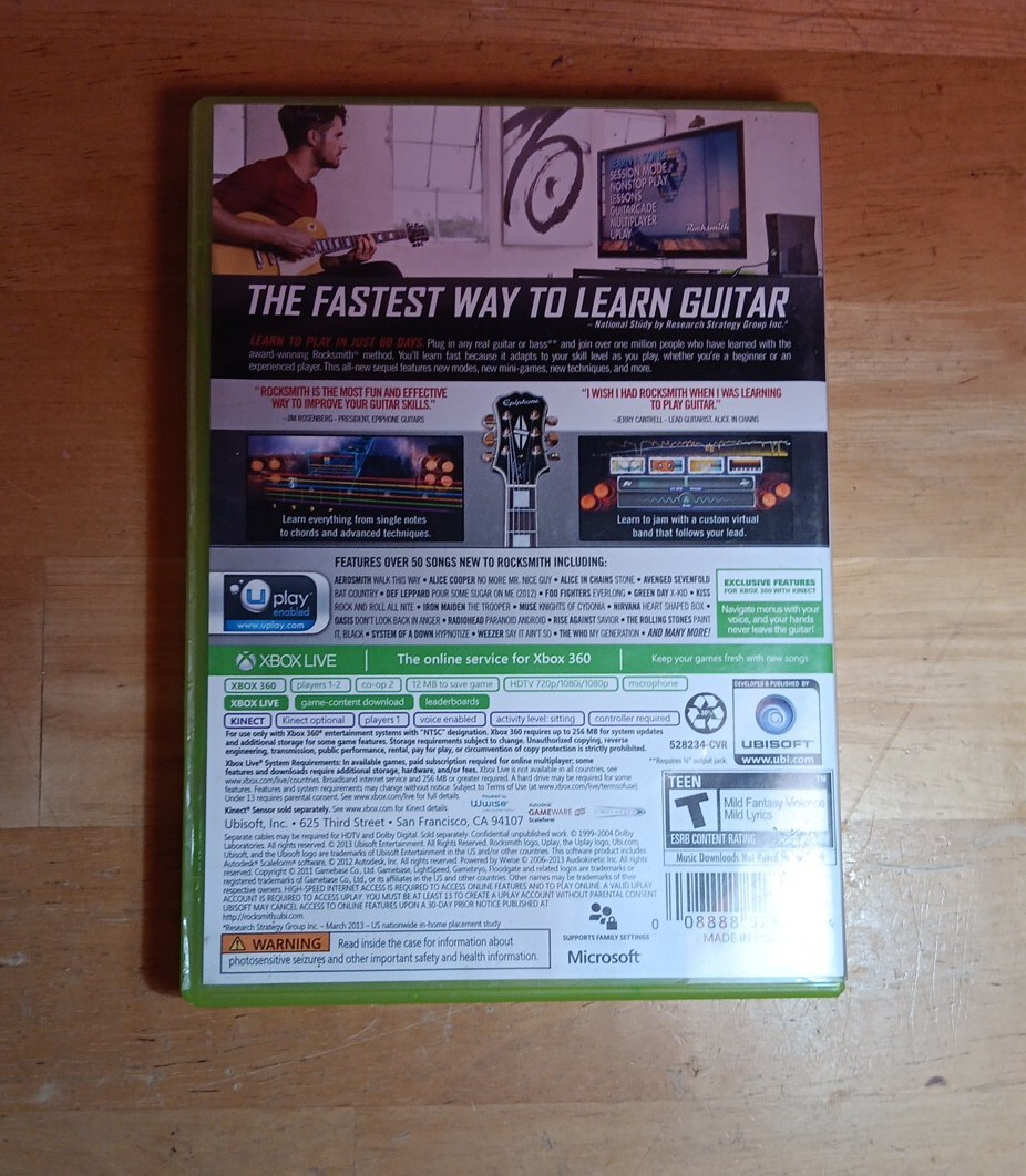 Rocksmith All-New 2014 Edition (Microsoft Xbox 360, 2014) 8888528234 | eBay