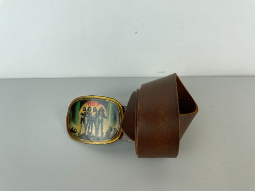 Vintage 1977 KISS Pacifica MFG. Belt Buckle + Y2K RED MONKEY Leather ...
