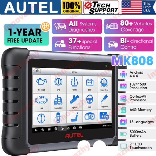 Autel MaxiCOM MK808 Bidirectional Car Full System Diagnostic Scanner ...
