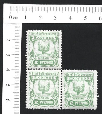 Germany local private post stamp - Hamburg Express 2pf MH/MNH block of ...