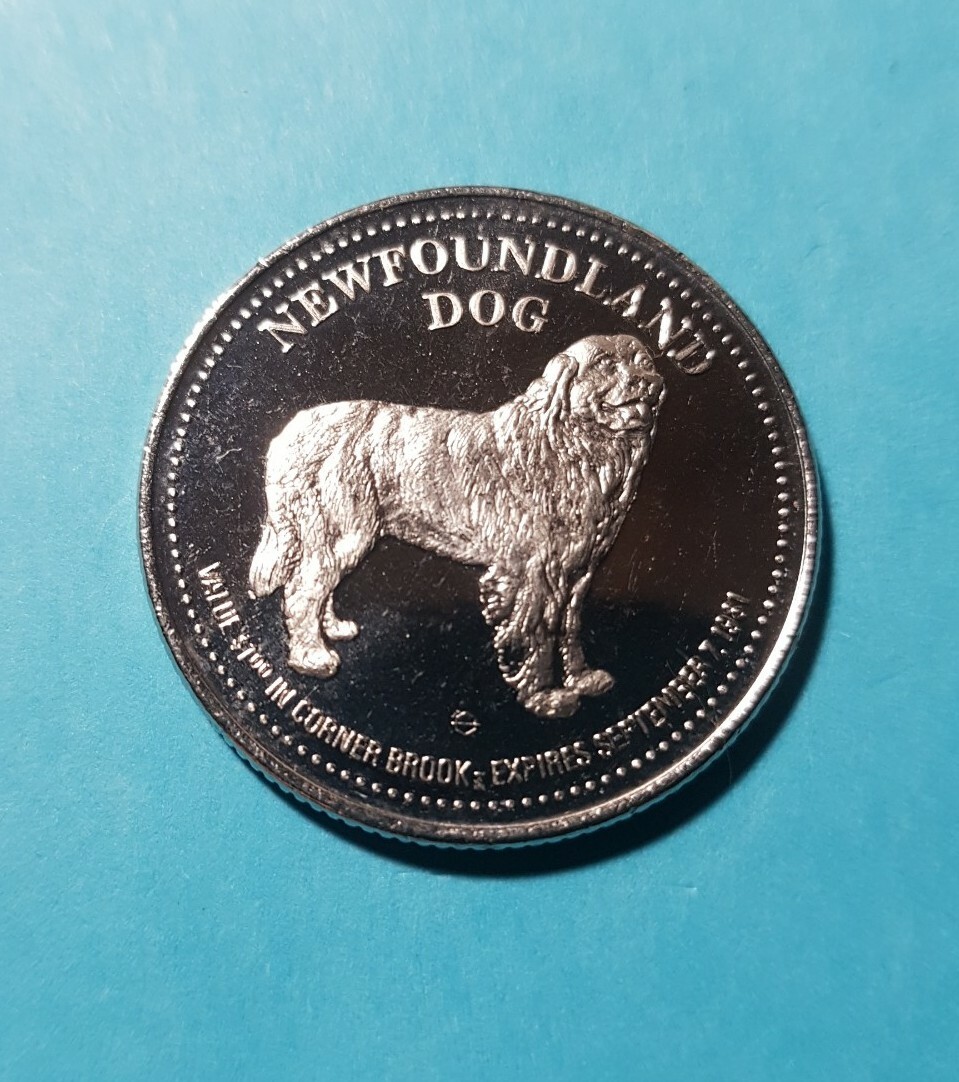 1981 Corner Brook Newfoundland Dog Silver Jubilee Trade Dollar BU | eBay