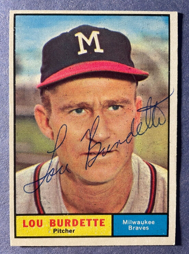 SIGNED LEW BURDETTE 1961 TOPPS AUTOGRAPHED - BRAVES | eBay