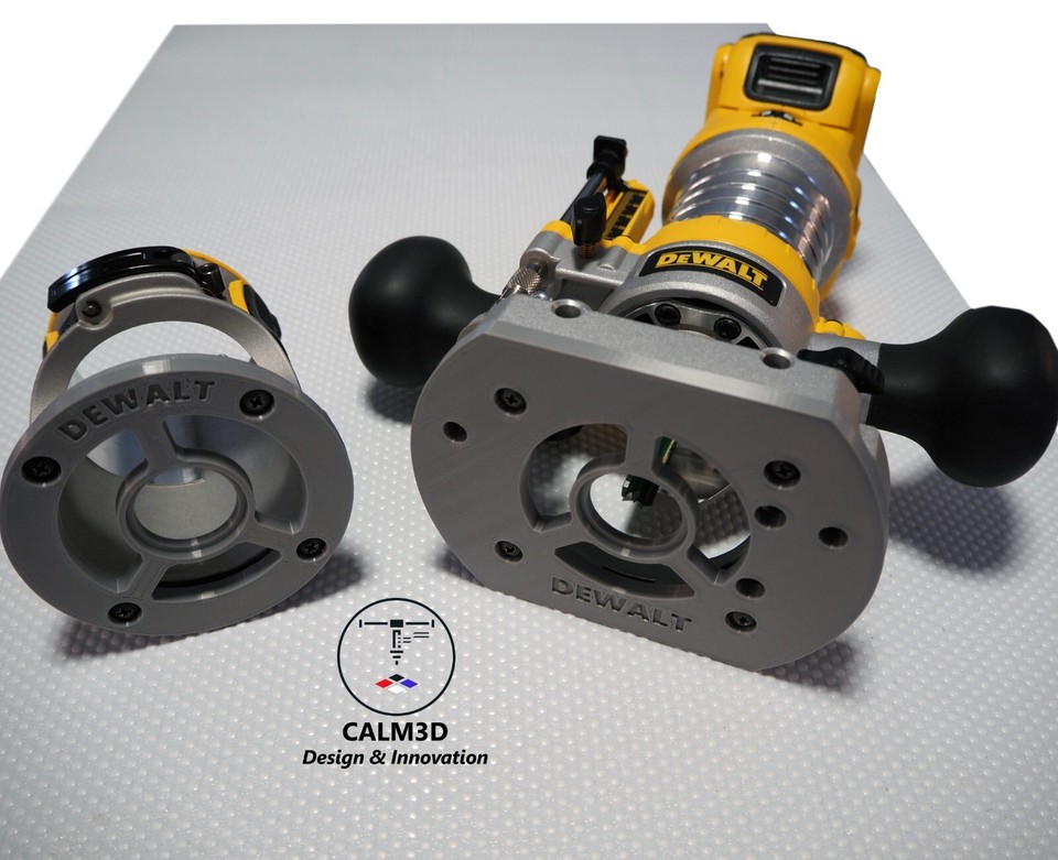 Dewalt DCW600 604 Plunge& Trim sub-bases for 35mm Bushes clear view ...