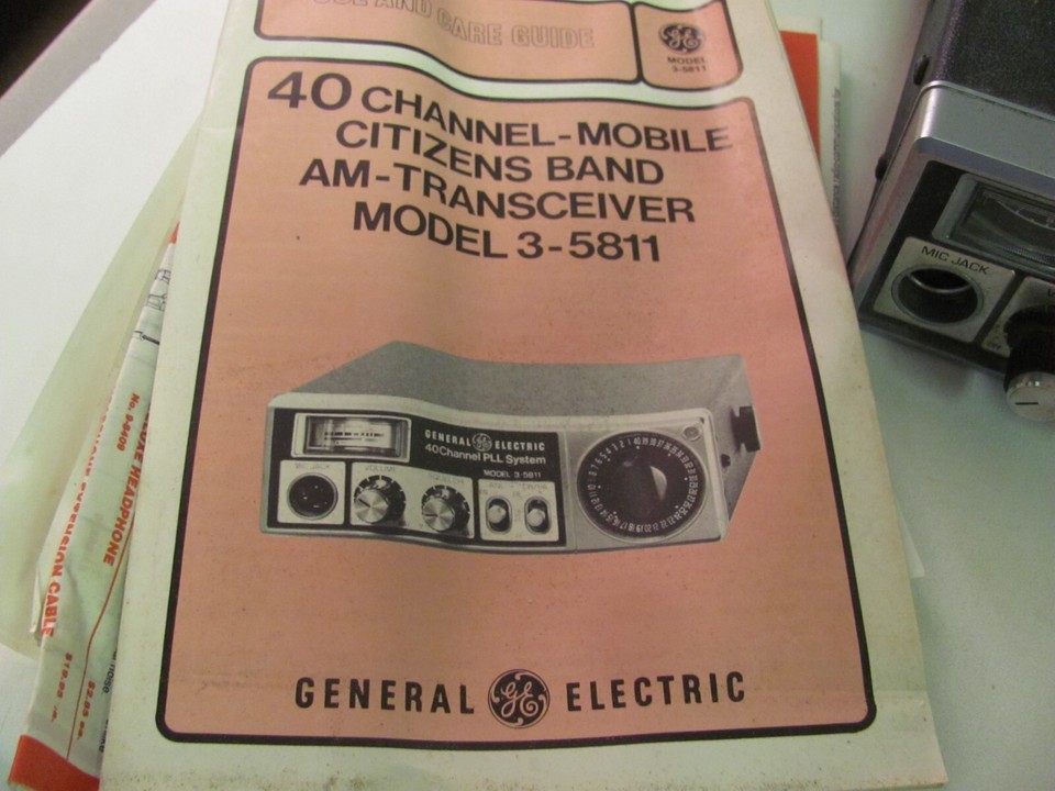 Vintage General Electric GE 40-Channel Mobile CB Radio 3-5811 ...