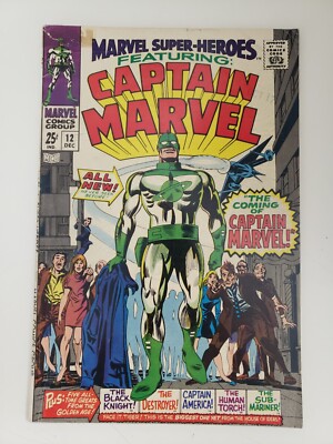Marvel Super-Heroes #12 First Appearance & Origin of Captain Marvel ...