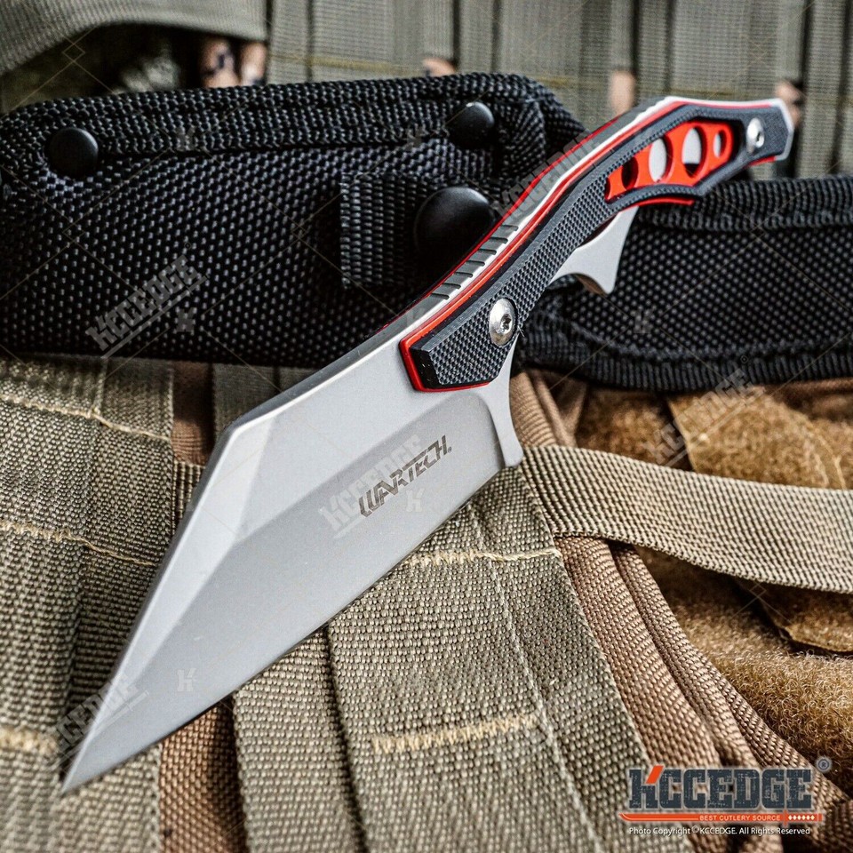 7.25" Tactical Fixed Blade Knife With Sheath Combat Knife Survival ...