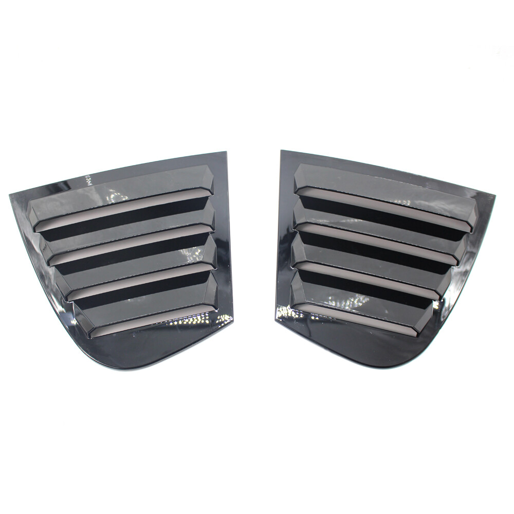 Rear Triangular Window Louvers ABS Plastic Shiny Black Fit BMW 3Series ...