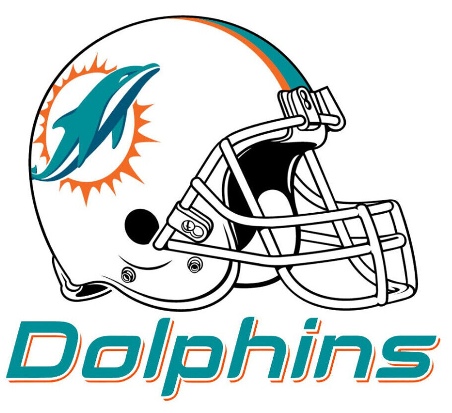 Miami Dolphins Helmet Logo - Die Cut Laminated Vinyl Sticker/Decal ...