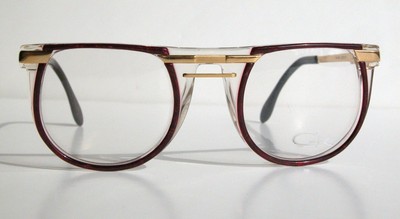Cazal Vintage Eyeglasses - NOS - Model 647- Col.732 -Gold & Marble Red ...