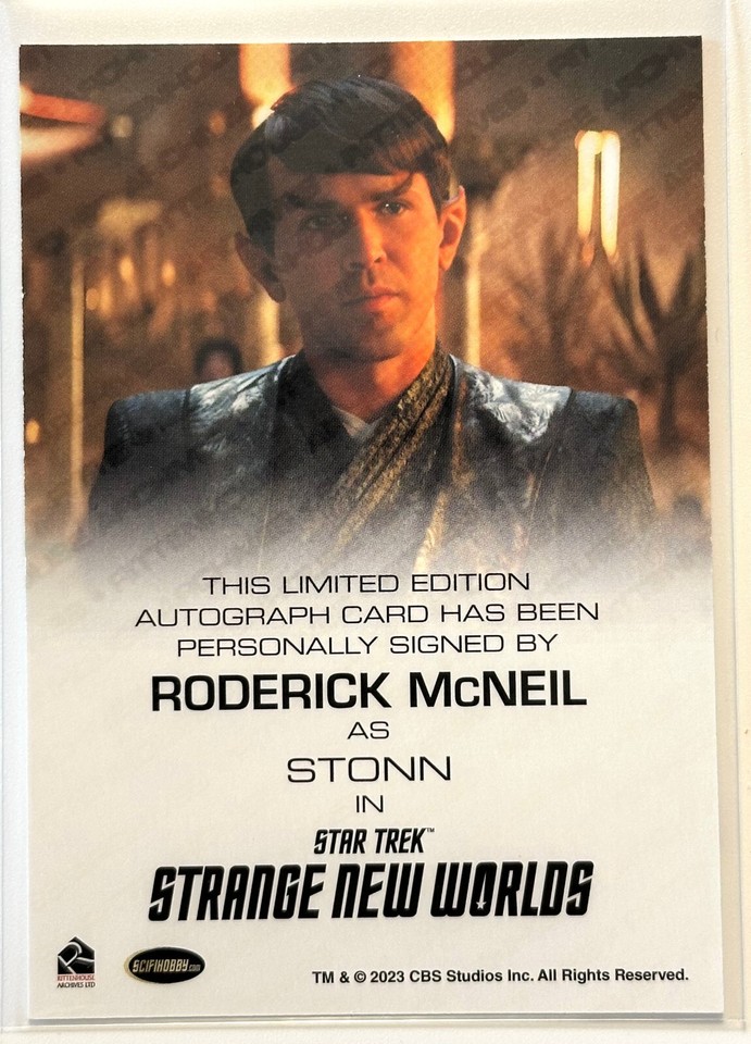 Roderick McNeil Full Bleed Autograph, Star Trek Strange New Worlds ...