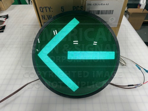 NEW 12" Leotek GREEN ARROW LED Traffic Light Signal Lens 120V TSL-12GA ...