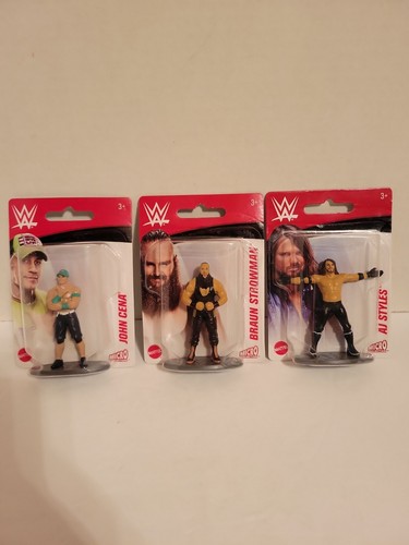 3 WWE Mattel Micro Collection Wrestling Figures 3" Figures Stocking ...