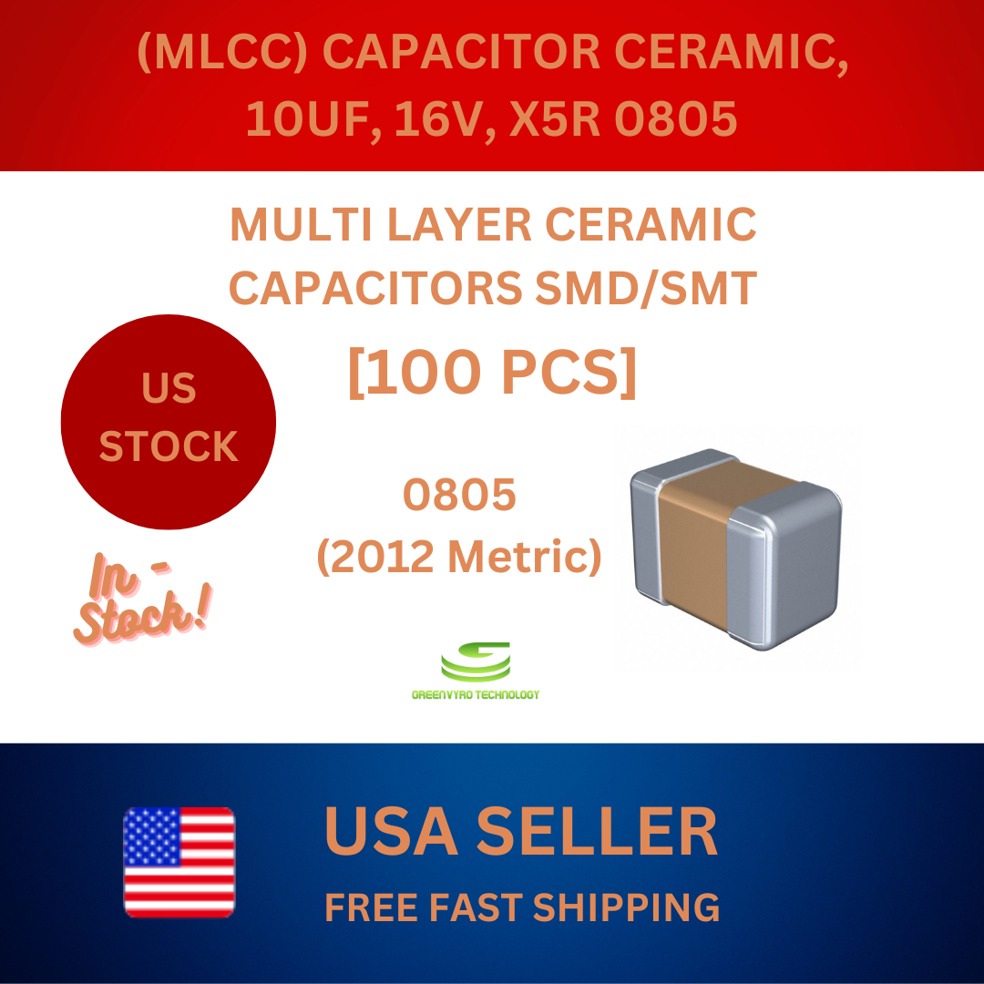 100PCS, CAPACITOR CERAMIC, 10uF 16V X5R 0805, U.S. Stock/Seller Free ...